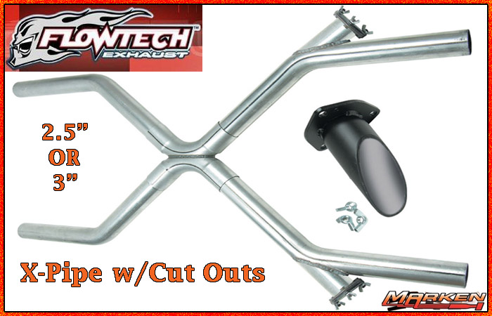 Flowtech X Pipes (with or without bypass cutouts)